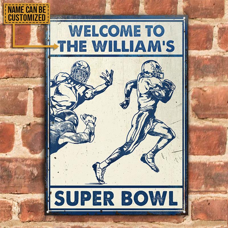 Personalized American Football Super Bowl Customized Classic Metal ...