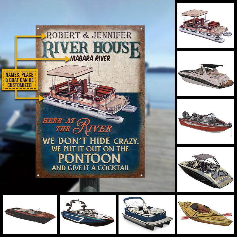 Personalized River House Crazy Customized Classic Metal Signs - Teehall ...