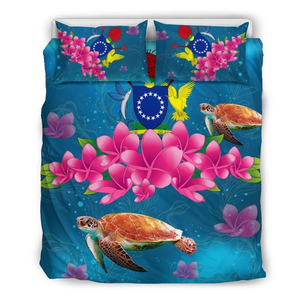 Cook Island Plumeria Kanaka Turtle Sea Bedding Set Bedroom Decor ...