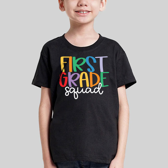 First Day Of School Outfits 1st Grade Squad Back To School T-Shirt 2 ...